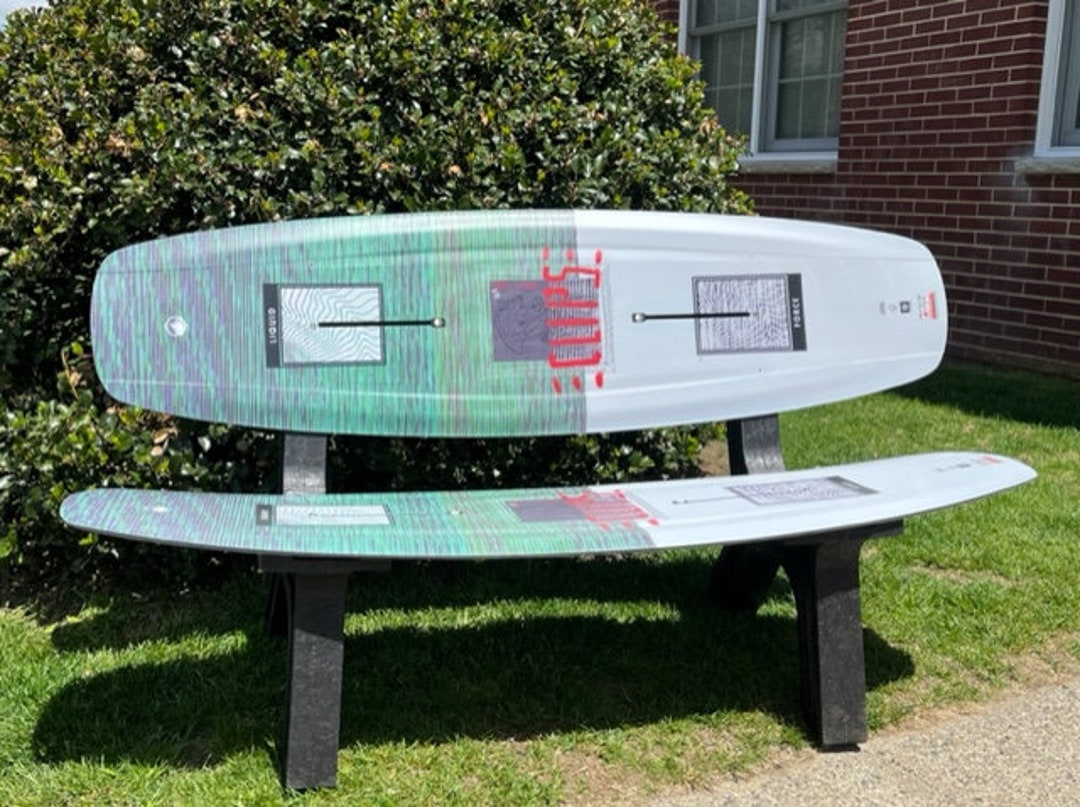 Surf Bench Wake Board Bench Made With Recycled Plastic Legs - Etsy