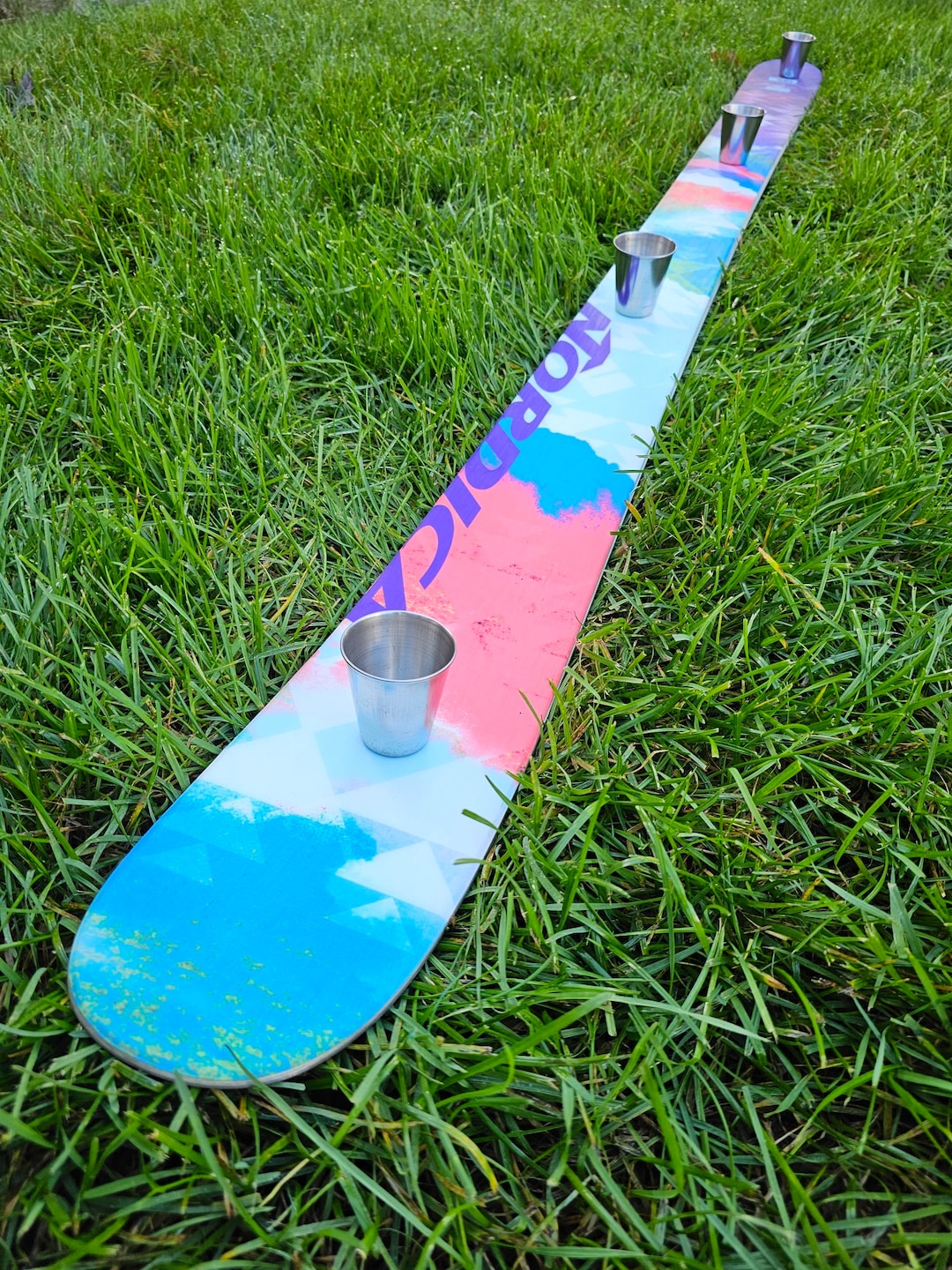 Shot Ski Nordica La Nina Girly Pink and Blue Shot Ski 4 Shot, Large 2 ...