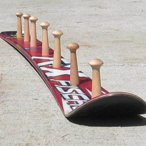 Coat Rack Snow Ski Coat Rack With Wooden Pegs and Made With a Real Snow ...