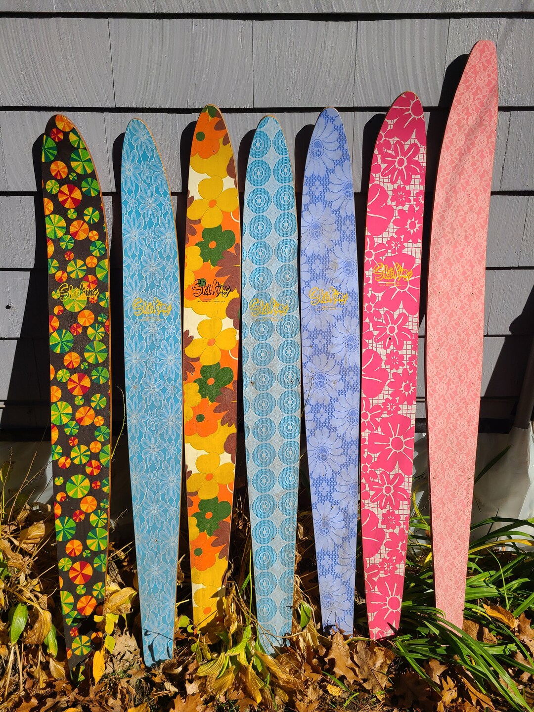 Shot Ski Antique Old School Water Skis Shotski, 4 Shot Made From a Real ...