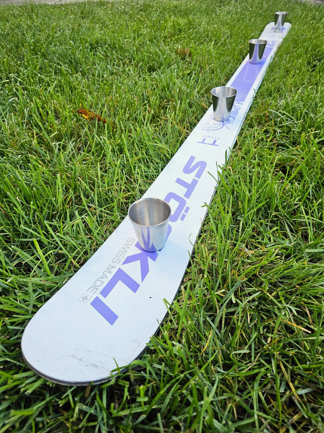 Shot Ski Stockli White and Purple Shot Ski 4 Shot, Large 2.5oz Shots ...