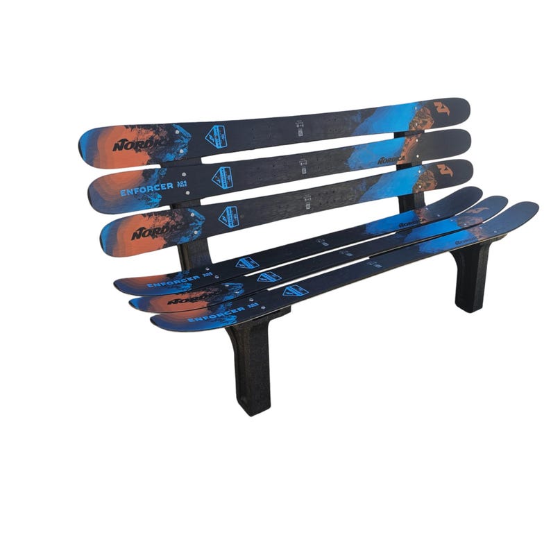 Nordica Enforcer Ski Bench: Recycled Snow Skis, Outdoor Seating - Etsy ...