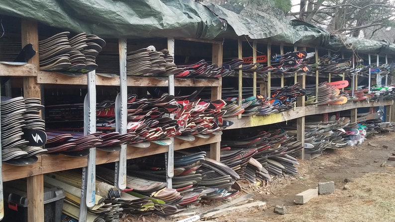 Coat Rack Recycled Snow Ski Coat Rack With Wooden Pegs - Etsy