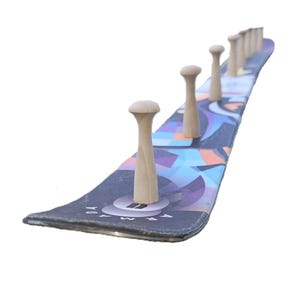Coat Rack Snow Ski Coat Rack With Wooden Pegs and Made With a Real Snow ...