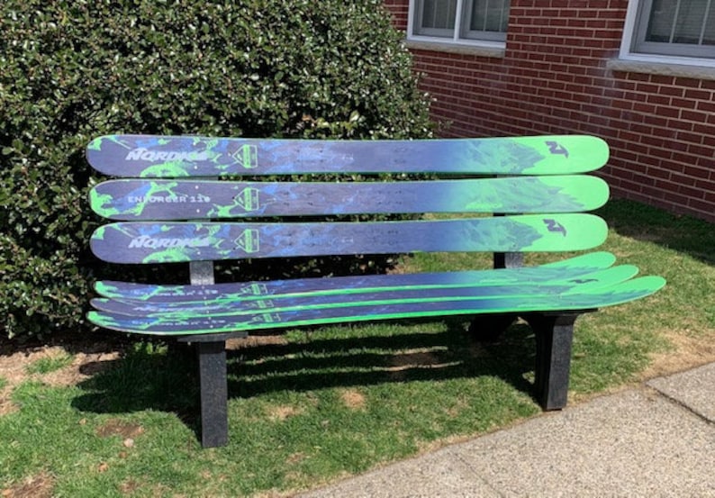 Ski Bench Recycled Snow Ski Bench Customize-choose Your Type of Snow ...