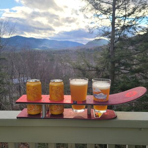 Beer Flight or Brewski Recycled Snow Ski Double Pint Beer Flight for ...
