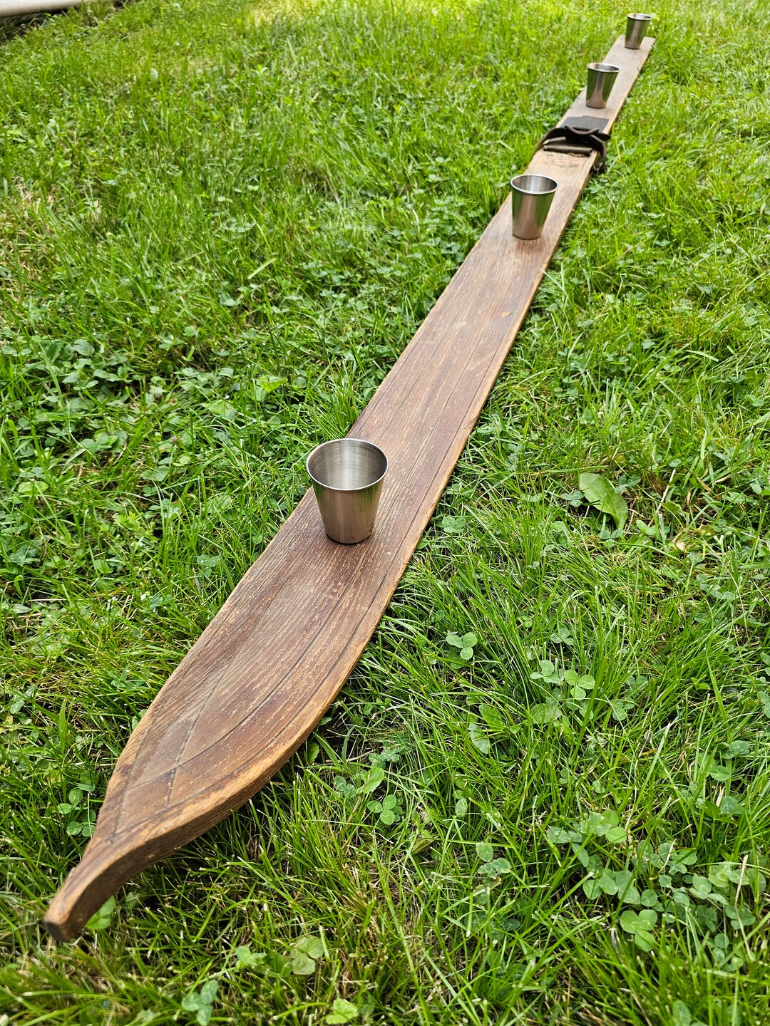 Shot Ski Antique Old School Wooden Shot Ski, 4 Shot Made From Real Snow ...