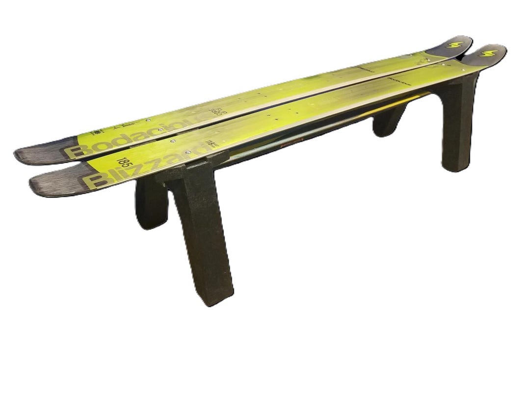 Snow Ski Recycled Bench or Table: Customizable Ski Colors for Outdoor ...