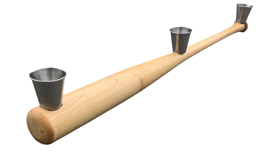 Baseball Bat Shot Ski: Triple Stainless Steel Shot Glass Display - Etsy