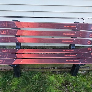 Blizzard Ski Bench Made With Real Recycled Blizzard Rustler Snow Skis ...