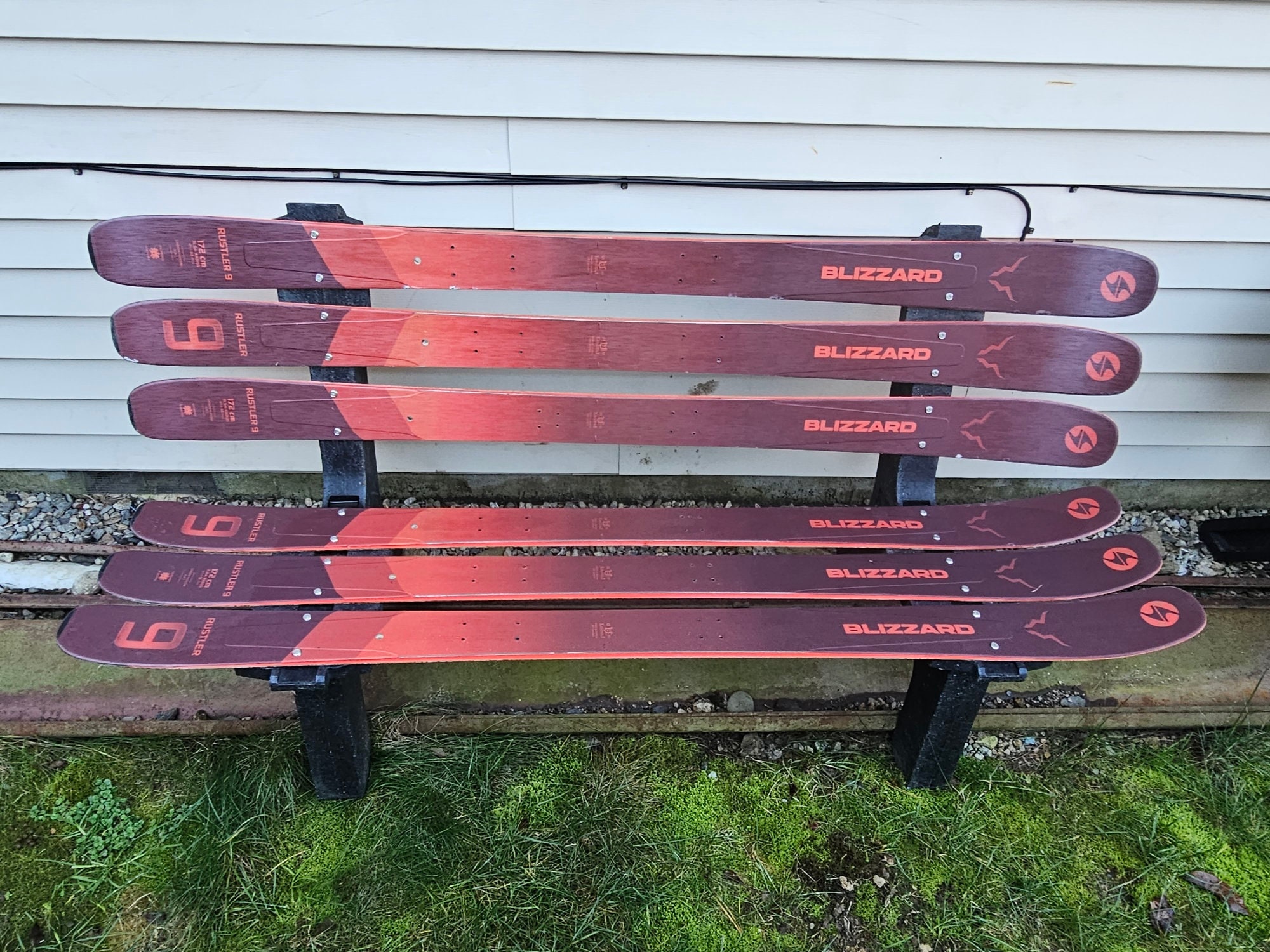 Blizzard Ski Bench Made With Real Recycled Blizzard Rustler Snow Skis ...