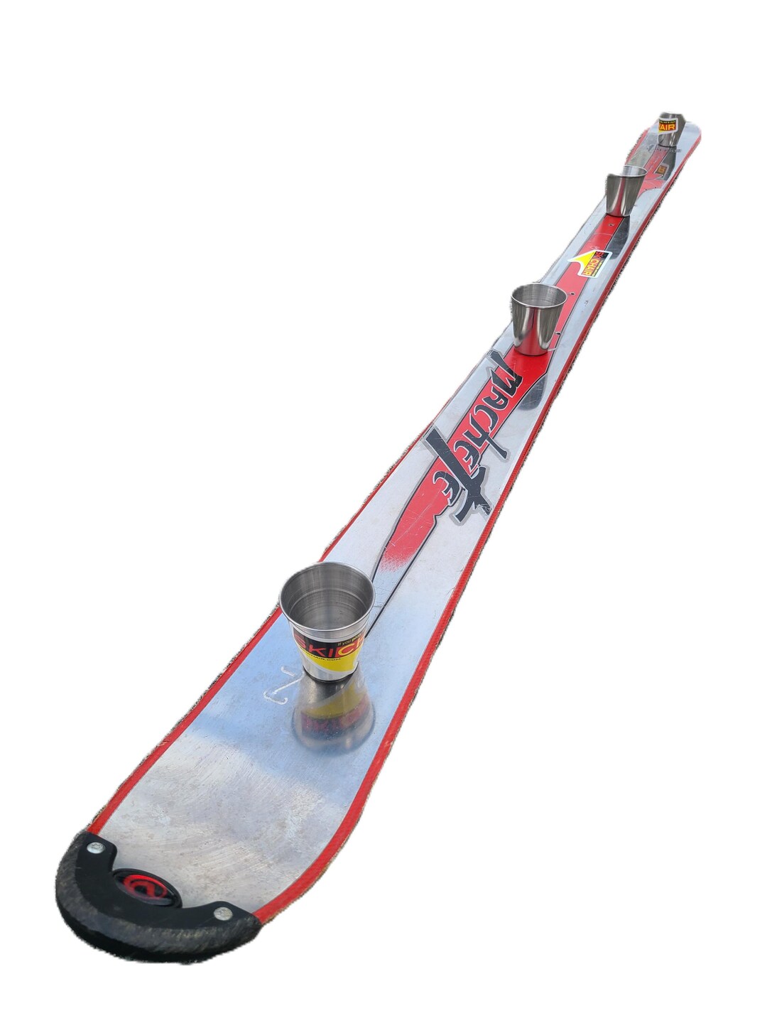 Shot Ski Stainless Steel Volant Ski With 4 Stainless Steel Shot Glasses ...