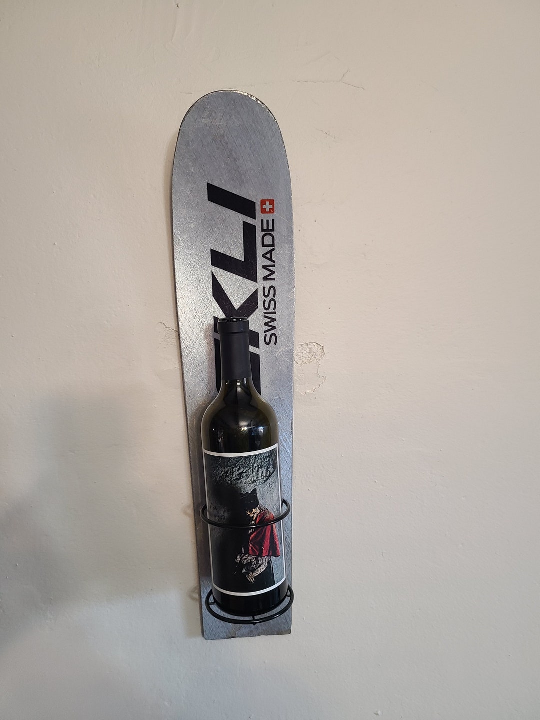 Snow Ski Wine Rack Wall Mount Made From an Authentic Snow Ski - Etsy