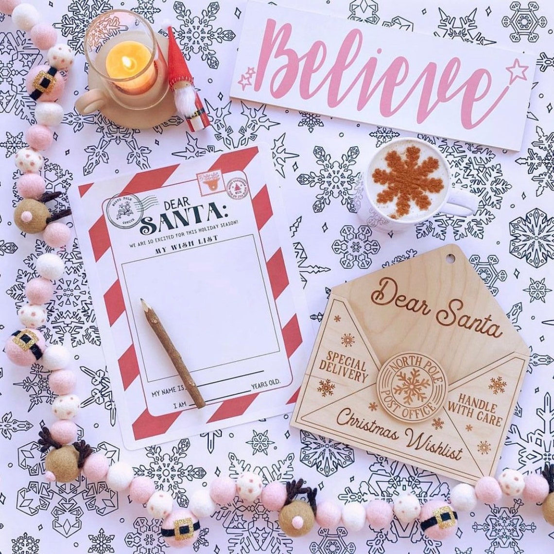 Santa Magic Letter Envelope Santa Decor Christmas Decor - Etsy