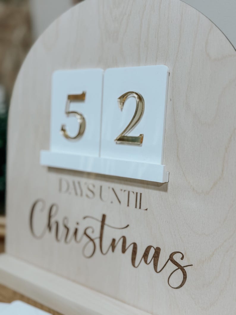 Modern Christmas Countdown | Days Until Christmas Block Calendar ...