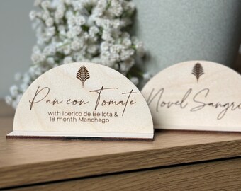 Wooden Buffet Food Name Sign, Bloom Bar Sign, Shower Food Labels ...