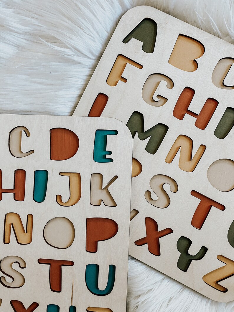 Chunky Alphabet Puzzle Acrylic Puzzle Montessori Toys - Etsy