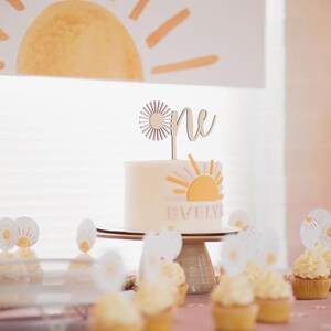 One Cake Topper | Sun Cake Topper | First Birthday Cake | Cake Smash ...