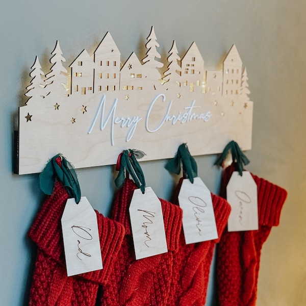 Wood Stocking Hanger Sign - Etsy
