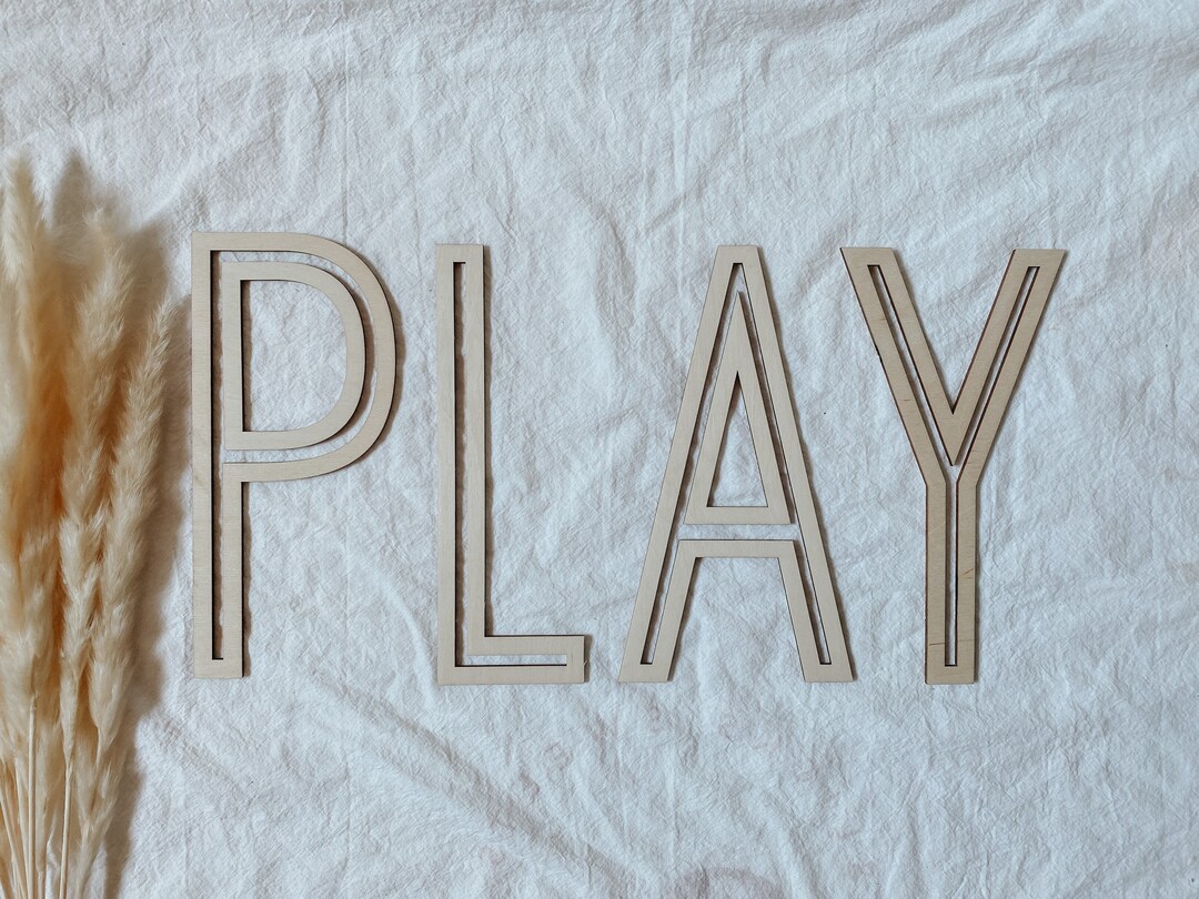 Play Sign | Playroom Sign | Nursery Sign | 3D Sign | Playroom Decor ...