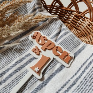 Retro Cake Topper | Hippie | Flower Power | Personalized Cake Topper ...