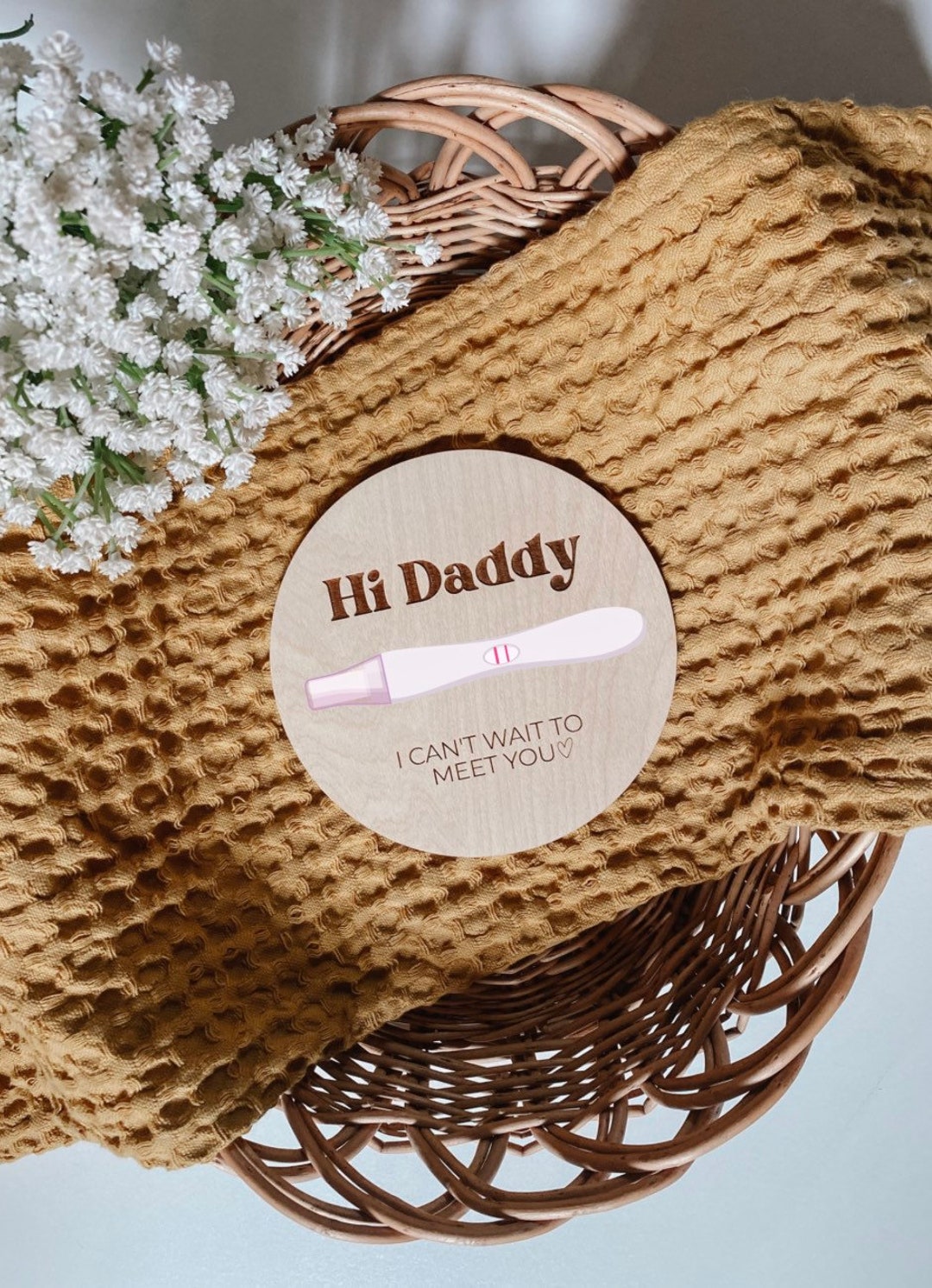 Pregnancy Announcement | Hello Daddy Sign | Husband Pregnancy Sign ...