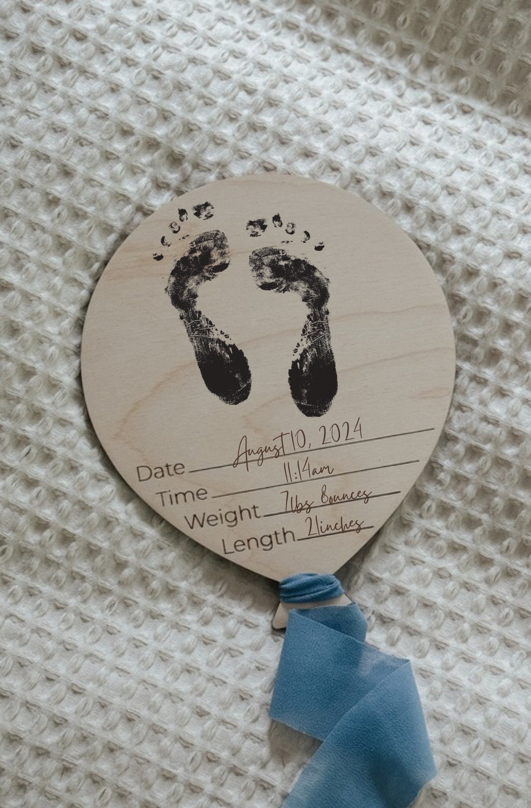 Footprint Balloons | Balloon Birth Announcement | Birth Stats | Baby ...