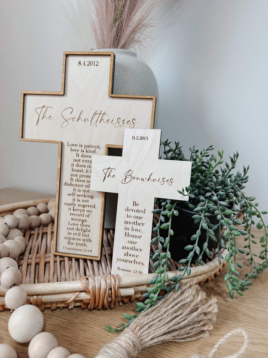 Personalized Wedding Cross | Couples Gift for Christian’s | Bridal Gift ...