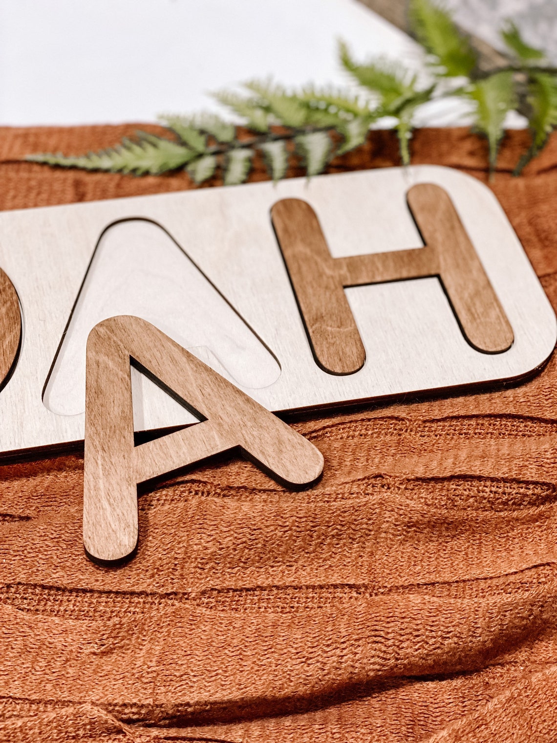 Modern Wooden Name Puzzle Wooden Name Puzzle Custom Name | Etsy