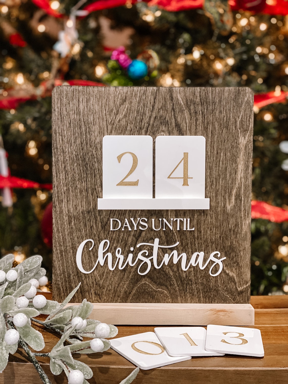Modern Christmas Countdown | Days Until Christmas Block Calendar ...