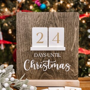 Modern Christmas Countdown | Days Until Christmas Block Calendar ...