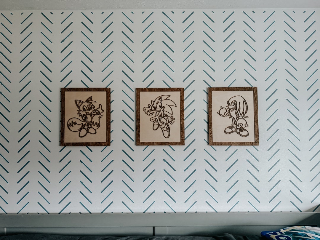 Sonic 3D Wall Signs Sonic Boys Room Bedroom Decor Girls Bedroom Neutral ...