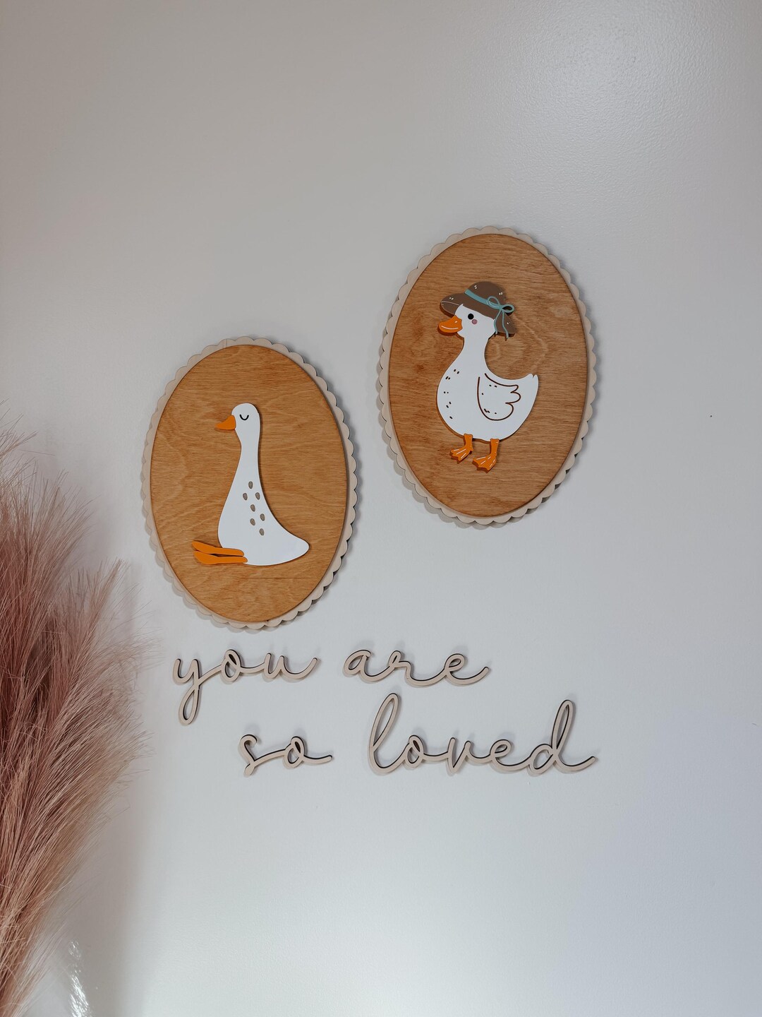 Vintage-inspired Goose and Duck Wall Decor | Layered Wooden and Acrylic ...