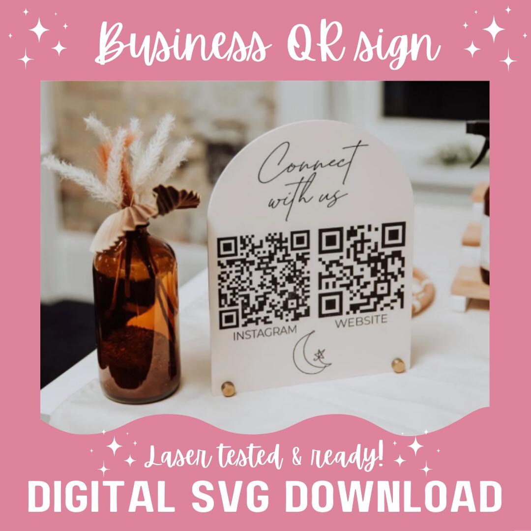 QR Code Business SVG Laser Cut File | Gloforge File | Small Business ...