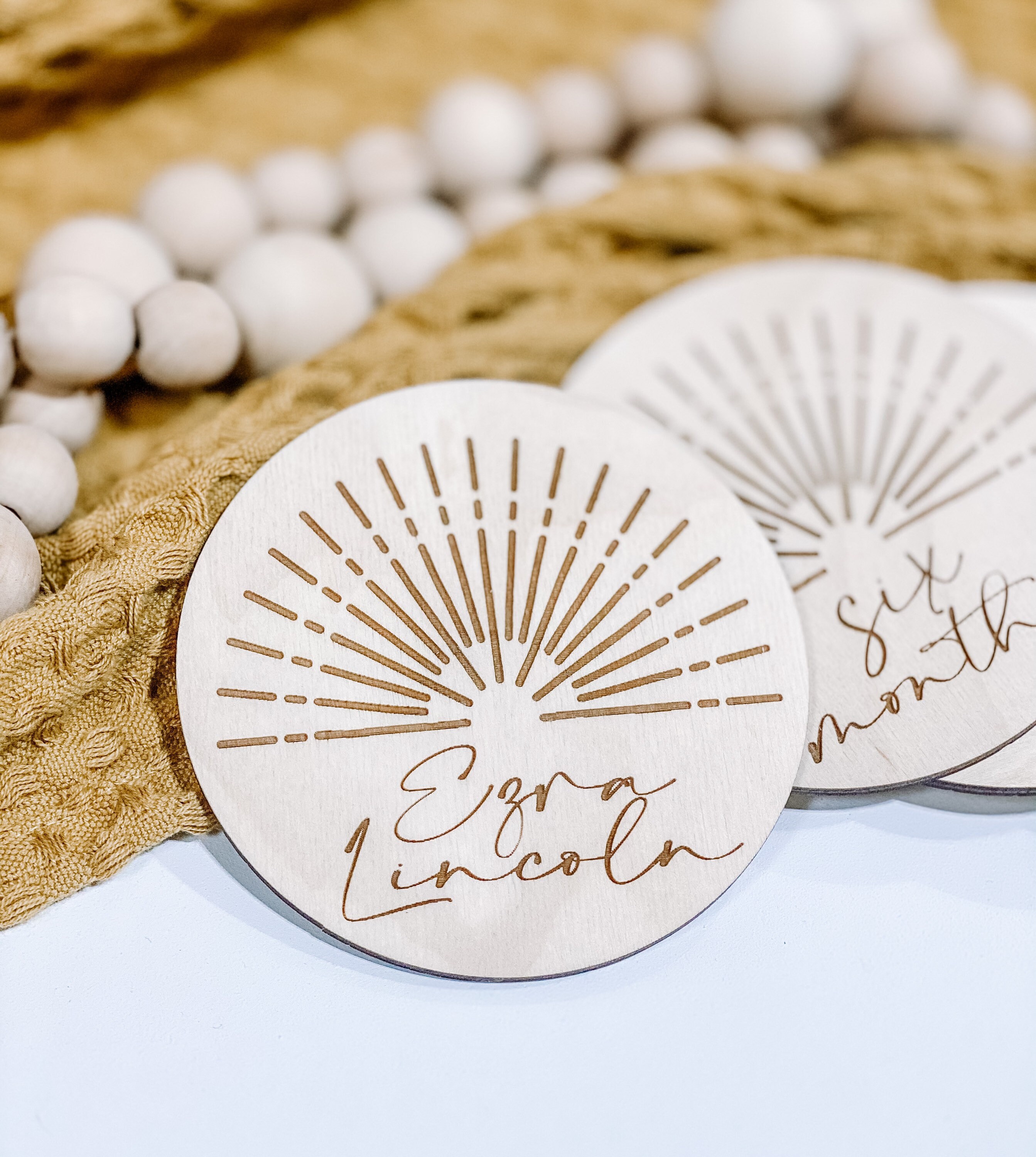 Boho Milestones | Wooden Milestones | Milestone Discs | Sunshine Decor ...