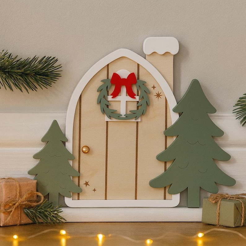 Magical Elf Door | 6” Wooden Elf Door | Elf Doll Accessory | North Pole ...