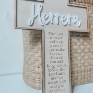 Personalized Baptism Cross | Christening Gift for Kids | Dedication ...