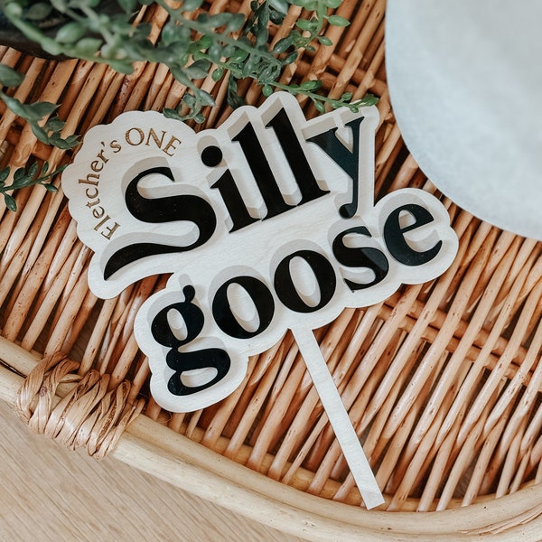 Silly Goose Birthday Cake Topper - Etsy