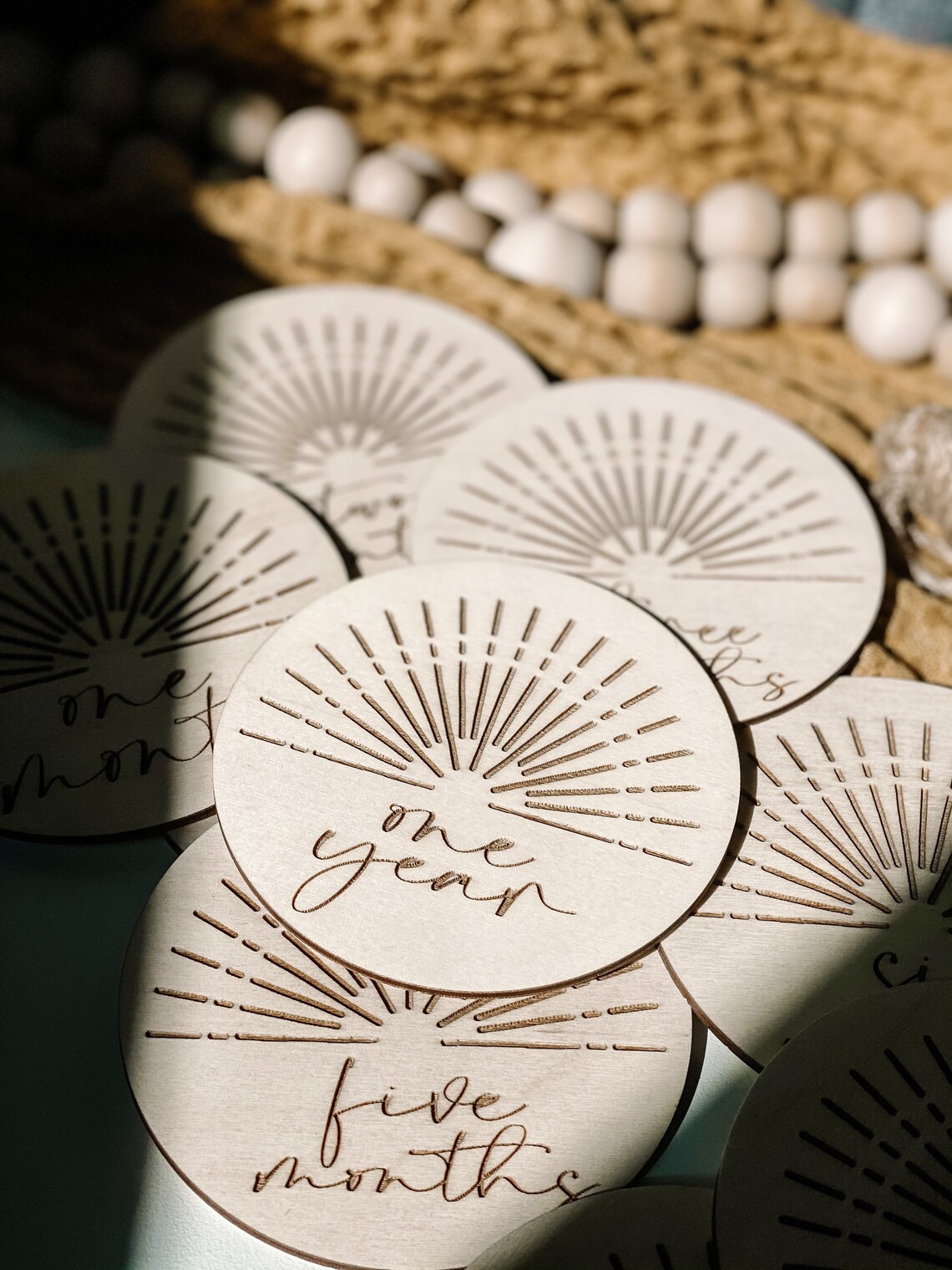 Boho Milestones | Wooden Milestones | Milestone Discs | Sunshine Decor ...