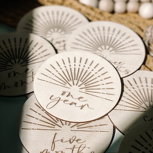 Boho Milestones | Wooden Milestones | Milestone Discs | Sunshine Decor ...