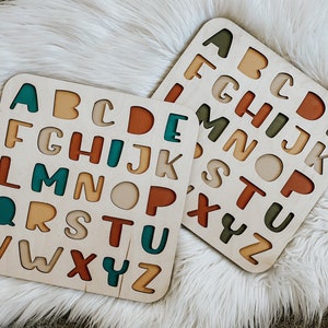 Chunky Alphabet Puzzle Acrylic Puzzle Montessori Toys - Etsy