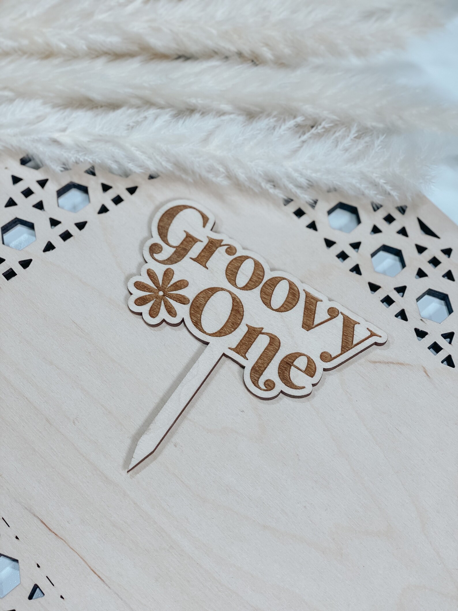 Retro Cake Topper Cake Topper Wood Cake Topper Groovy - Etsy