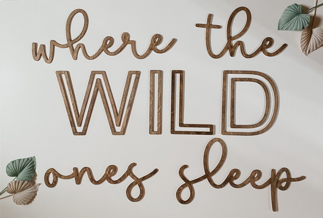 Wild Ones Sleep Sign Playroom Decor Nursery Decor Word Signs Kids Decor ...