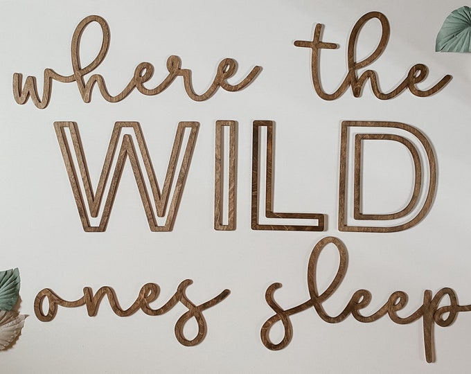 Wild Ones Sleep Sign | Playroom Decor | Nursery Decor | Word Signs ...