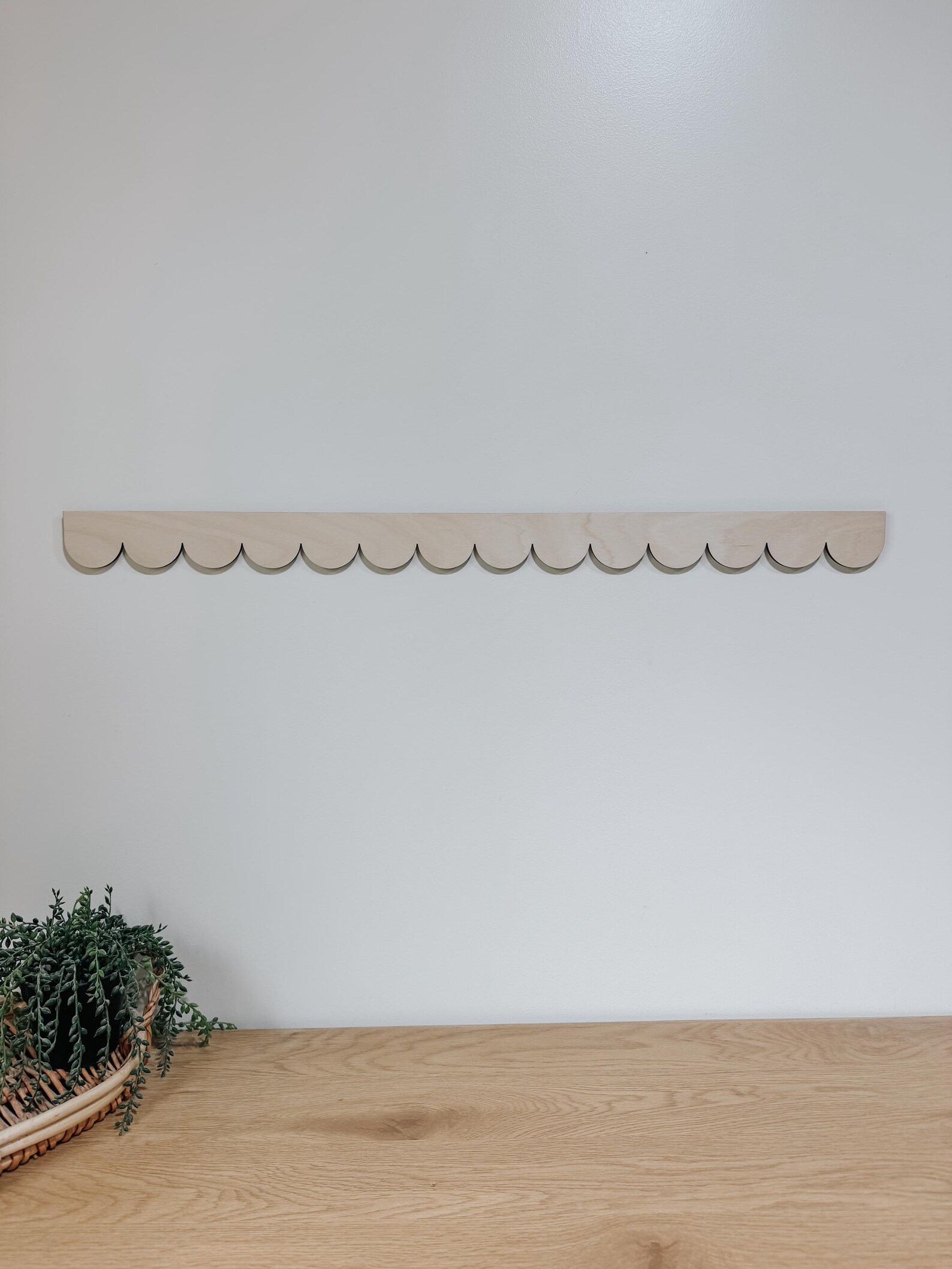 Scalloped Wood Trim | Laser Cut Birch Trim | 3mm Thick Decorative Wall ...