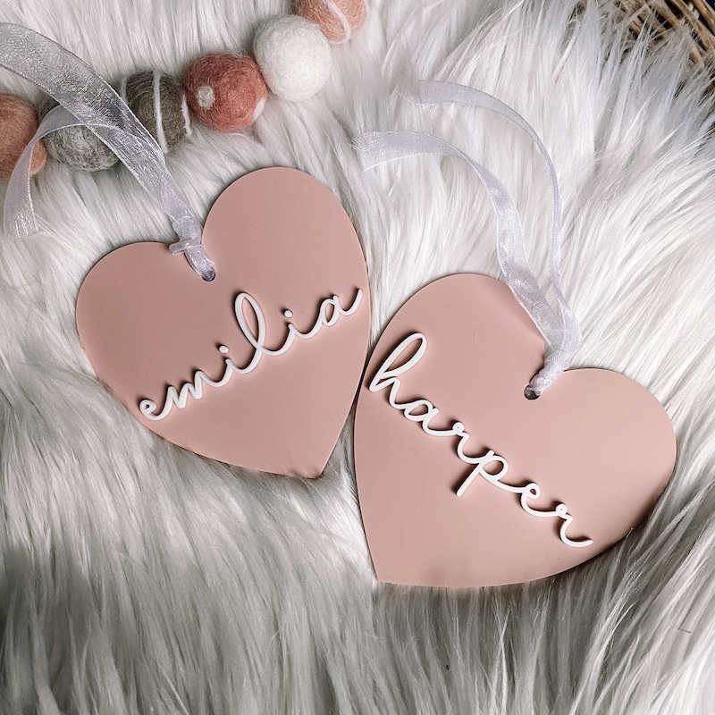Heart Name Tag - Etsy