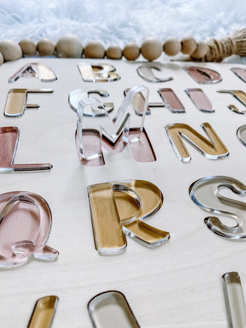 Chunky Alphabet Puzzle Acrylic Puzzle Montessori Toys - Etsy
