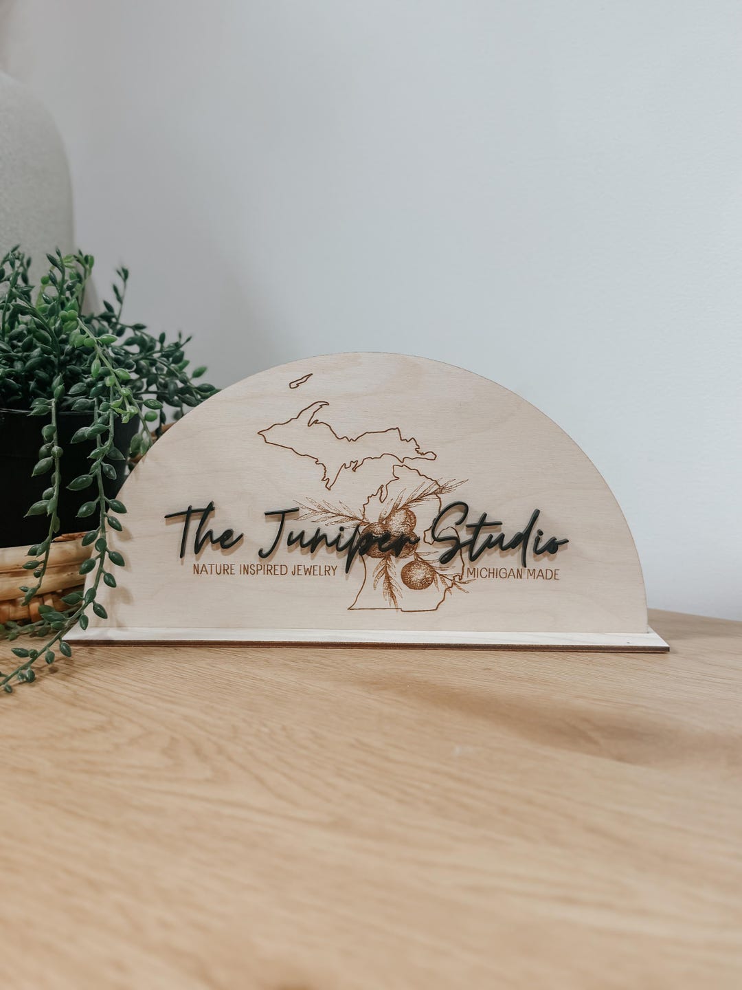 Custom Laser Engraved Logo Sign | Personalized Birch Display | Business ...