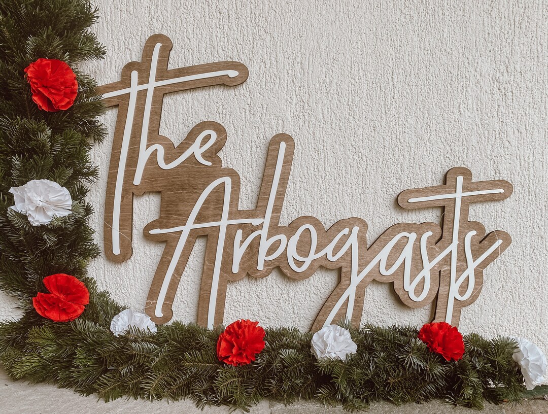 Last Name Cut Out Sign | Last Name Sign 3D Wood | Wedding Name Sign ...