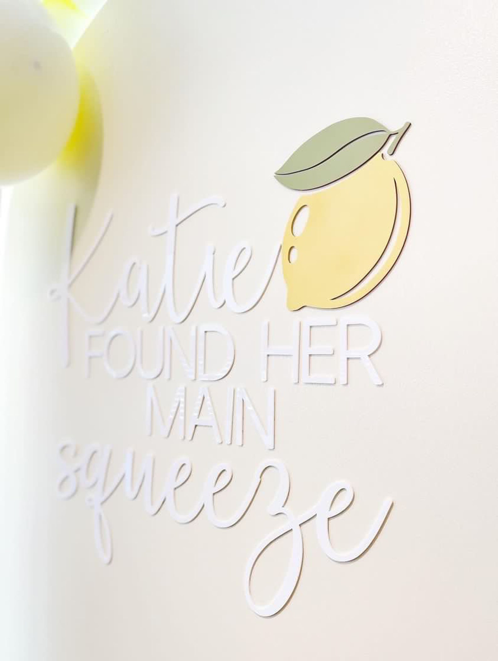 Main Squeeze Bridal Shower | Custom Backdrop Sign | Custom Text Words ...